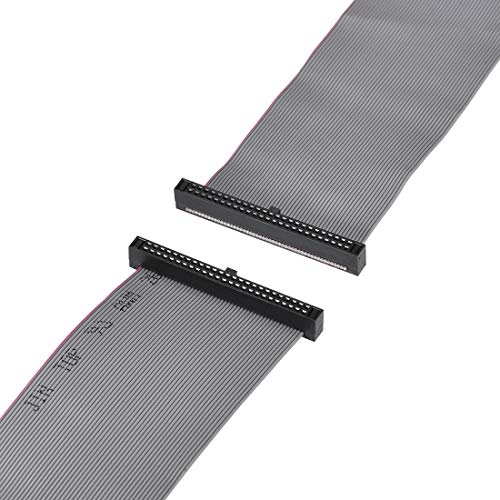 uxcell IDC Wire Flat Ribbon Cable FC/FC Female Connector A-Type 50Pins 1.27mm Pitch 20cm Length