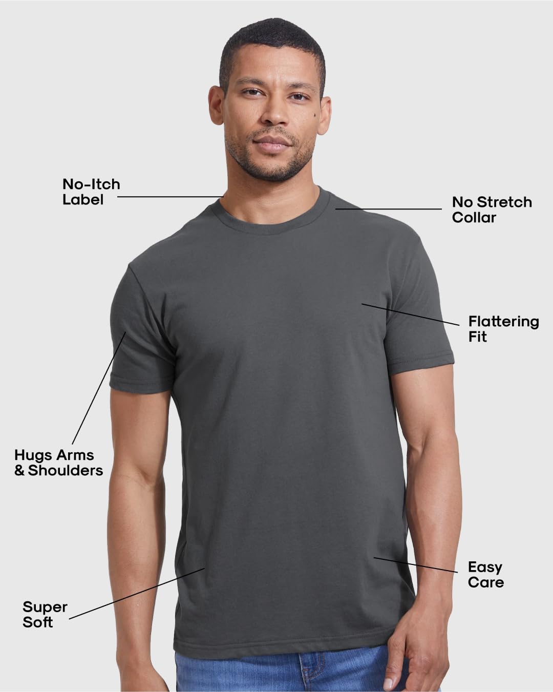 3 Pack, Classic Color Pack, Men's Short Sleeve Crew Neck T-Shirt, X-Large