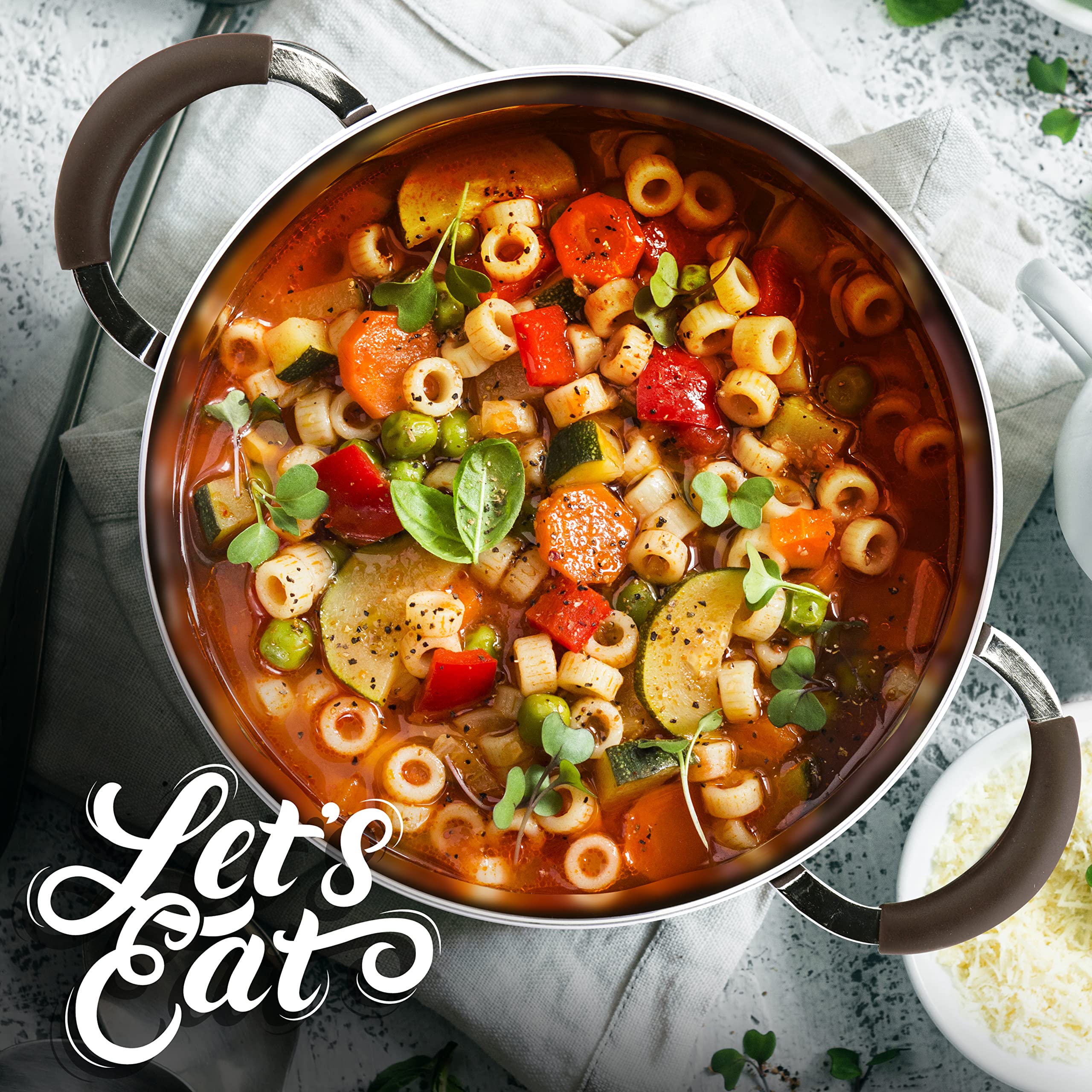 NutriChef Dutch Oven Pot with Lid - Non-Stick High-Qualified Kitchen Cookware with See-Through Tempered Glass Lids,5 Quart (Works with Models: NCCW14SBLU & NCCW20SBLU)NCCW14SBLUDOP