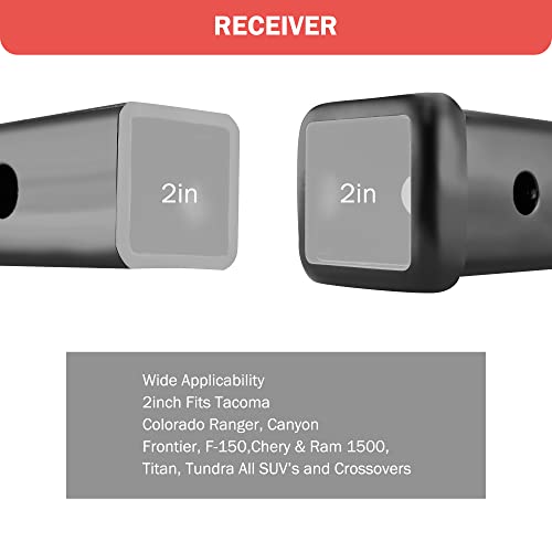 OPENROAD Adjustable Trailer Hitch Ball Mount Fits 2-Inch Receiver, 2" Tow Balls 7500lbs, 9-1/2" Drop/ 8-1/4" Rise Drop Hitch, Tow Hitch for Heavy Duty Truck with Stainless Steel Pins and Lock