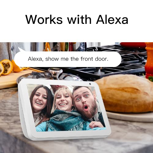 LAXIHUB Security Camera Outdoor 1080P Full HD, 2.4G WiFi Plug-in Camera, Motion & Noise Detection IP65 Waterproof, Night Vision, Two Way Audio-Compatible with Alexa & Google