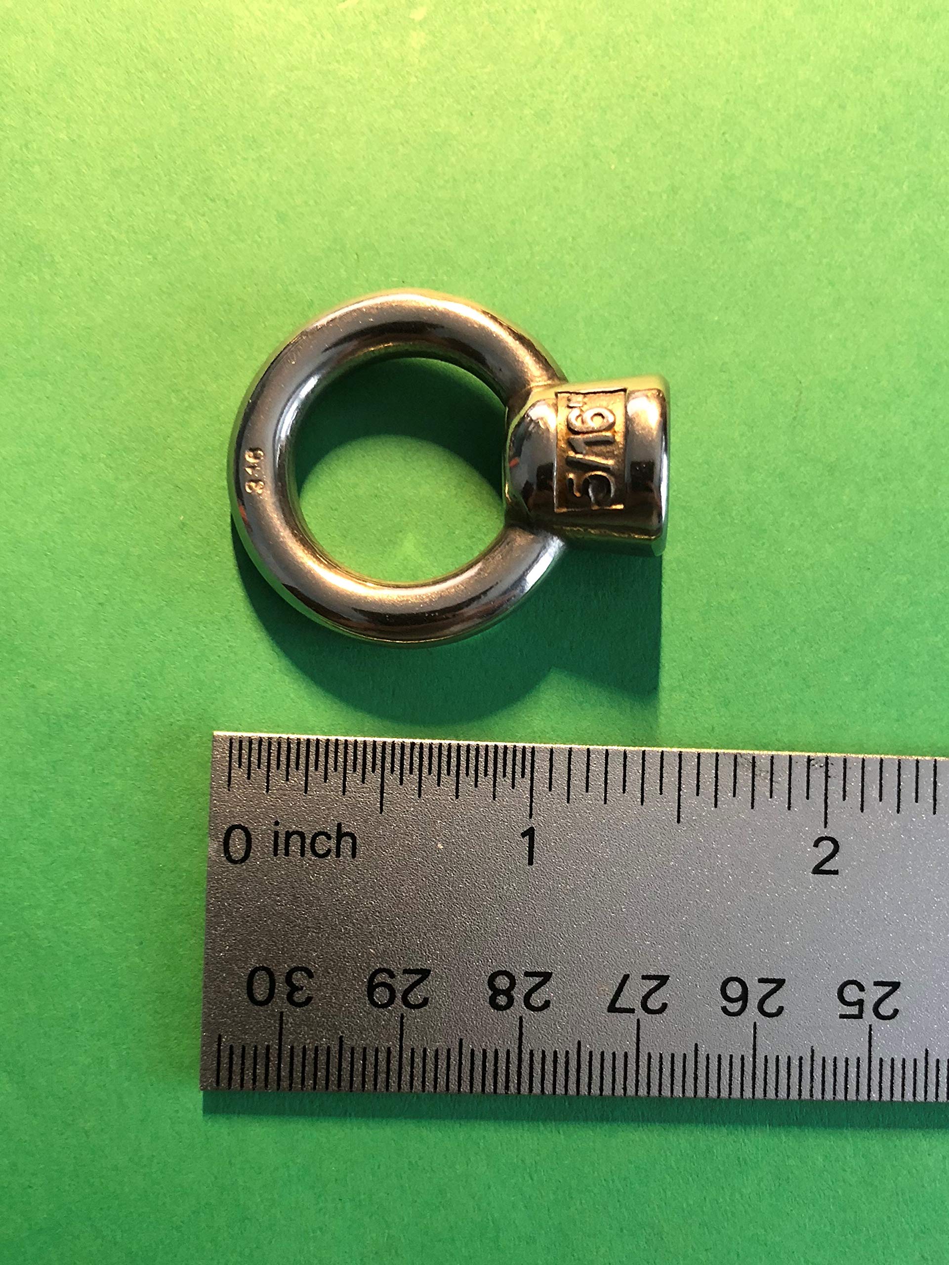 US STAINLESS 20 Pieces Stainless Steel 316 Lifting Eye Nut 5/16" UNC Marine Grade Nut Pitch of 18