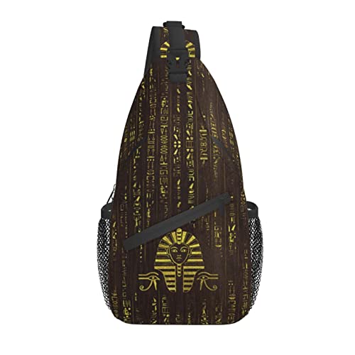 ASYG Ancient Egyptian Sling Bag Crossbody Chest Daypack Casual Backpack Egyptian Shoulder Bag Egyptian Decor
