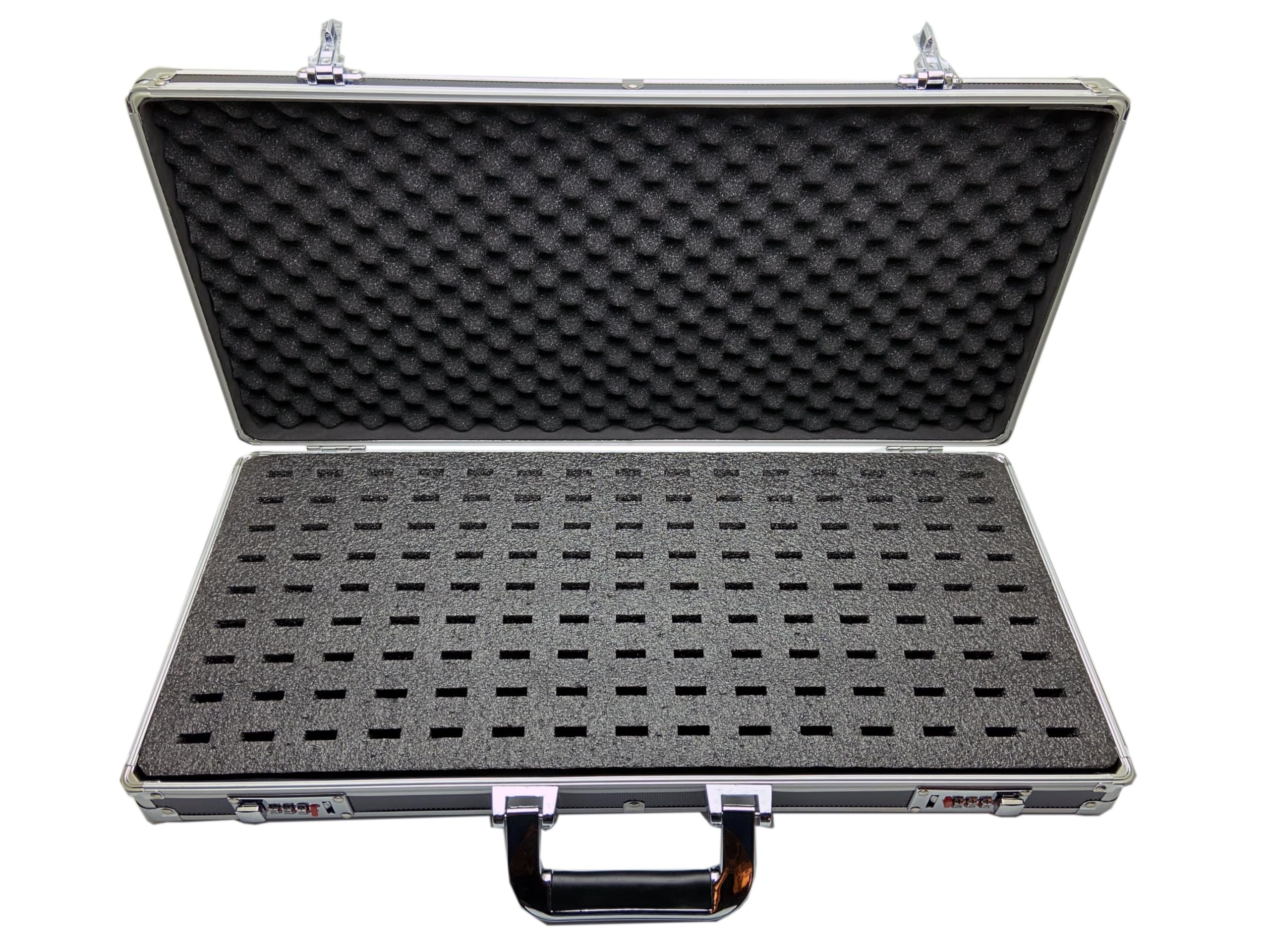 TECH STORE ON Flash USB Thumb Drive Holder Storage Organizer Case with Swivel Handle | Antistatic and Shockproof (aluminum, huge, holds 130 USB slots)
