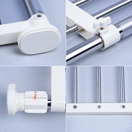 Hershii Closet Tension Shelf & Rod Expandable Metal Storage Rack Adjustable Organizer DIY Divider Separator for Cabinet Wardrobe Cupboard Kitchen Bathroom,15.74-23.62inches, 1 pcs