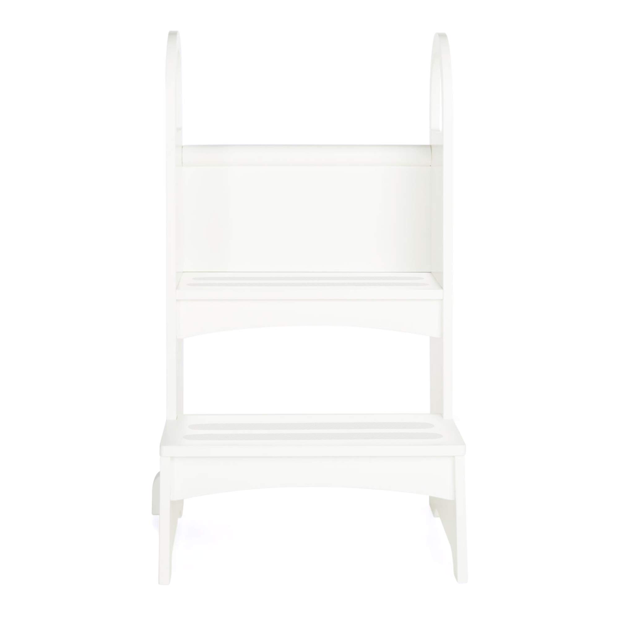 Guidecraft High-Rise Step-Up - White: Two Step Stool with Handles and Safety Non-Slip Treads and Anti-Tip Feet for Kids and Adults- Quality Learning Furniture