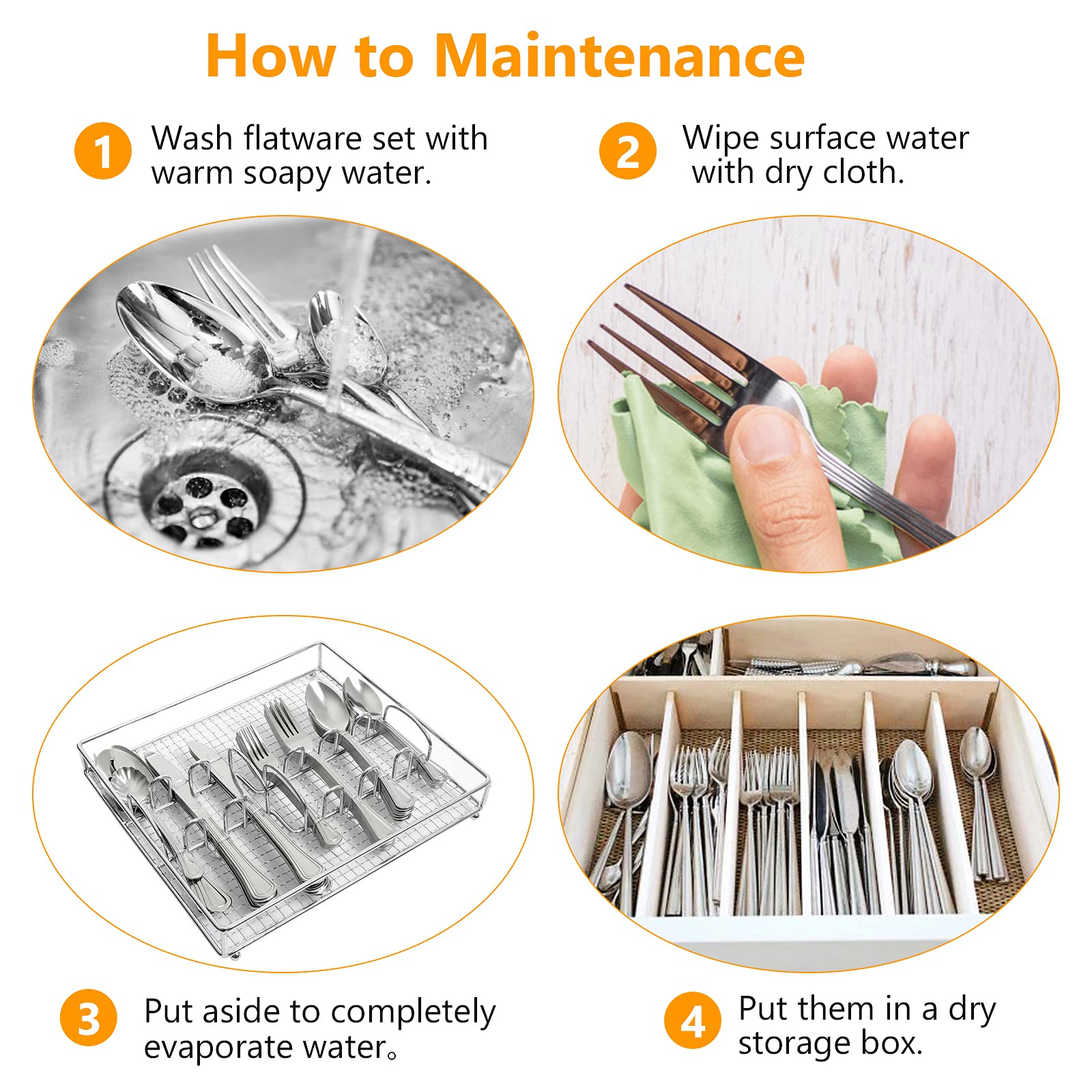 40 Pieces Silverware Set for 8, ASKSCICI Stainless Steel Flatware Cutlery Set for Home and Restaurant, Including Knife, Fork & Spoon, Modern Design, Dishwasher Safe