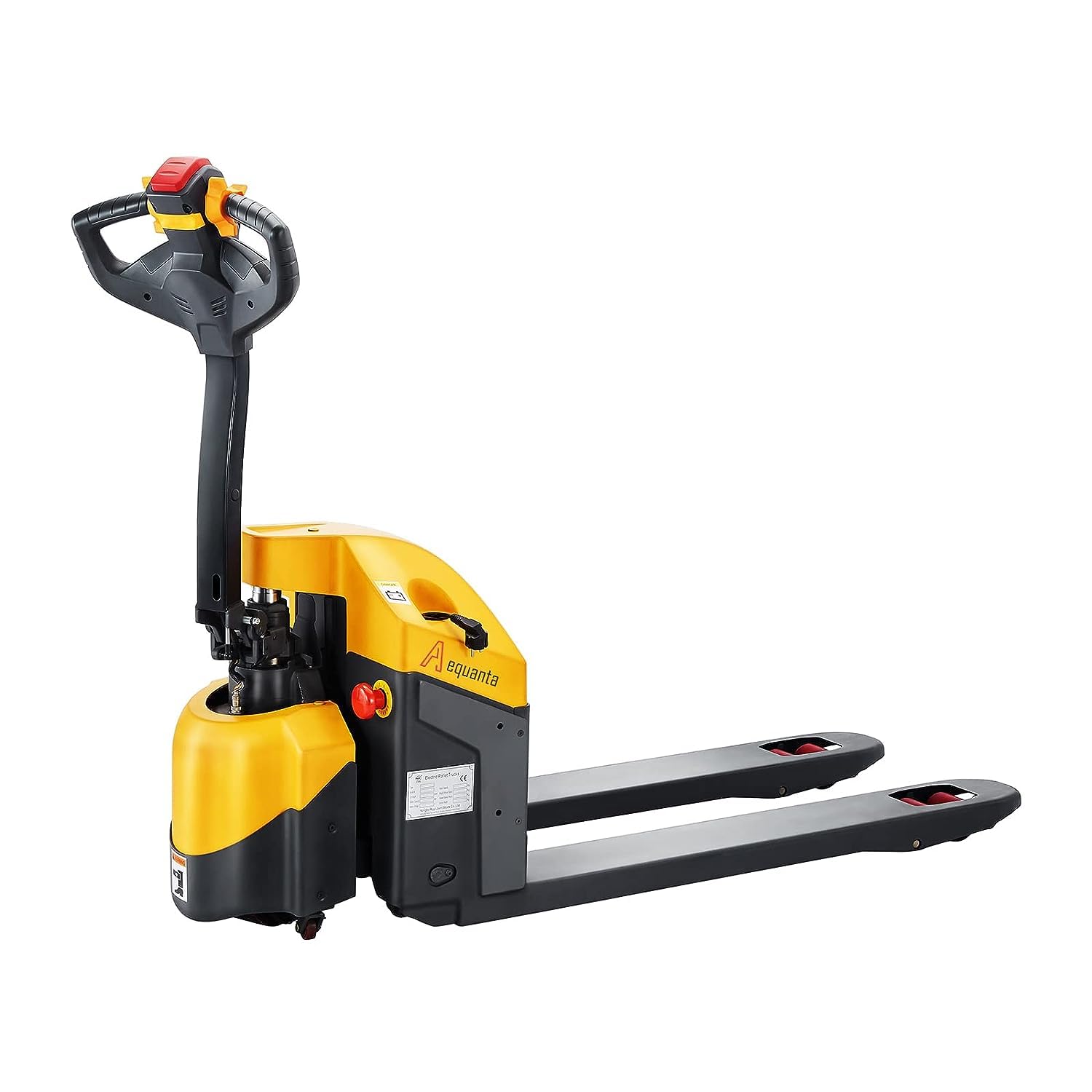 Aequanta Full Electric Pallet Jack Truck, Mini Type Walkie Pallet Truck 4400lbs Capacity 48''x27'' Fork Size
