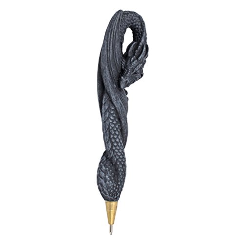 Design Toscano Gargoyles & Dragons: Dermott Sculptural Pen, 1 Count (Pack of 1), Greystone