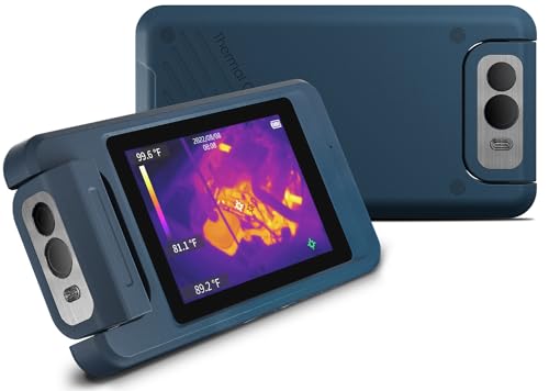 ACEGMET P200 Thermal Camera, 90° Rotating Lens Thermal Imaging Camera with 2MP Visual Camera, 240 x 180 IR Resolution Infrared Camera, 20Hz, 3.5" Touch Screen Thermal Imager, -4°F~1022°F, IP54