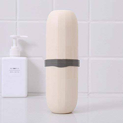 Toothbrush Travel Case Holder Portable Toothcup Travel Toothbrush Cup Containers for Travel and Daily Uses (Yellow)