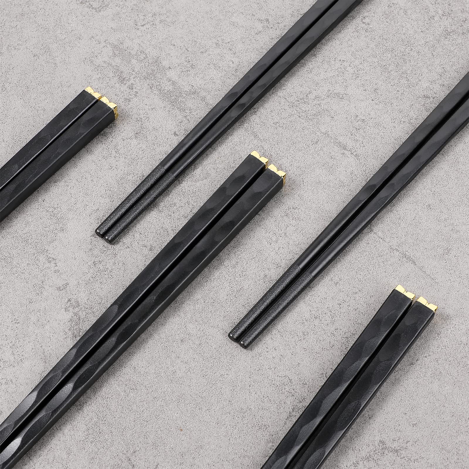 5 Pairs Fiberglass Chopsticks-Reusable Chopsticks Dishwasher Safe, 9.6 inch/24.3cm amily/ Hotel/ Restaurant Chop Sticks, Chinese/Japanese Gift Set Chop Sticks, Black