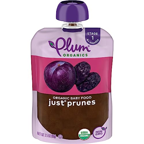 Plum Organics Just Prunes, 3.5 Oz (1 Pack) Packaging May Vary