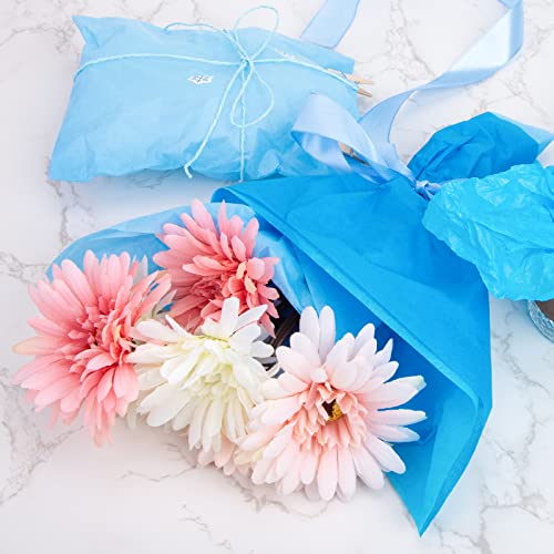 Koogel 320 Sheets Blue Tissue Paper, 14Inch Gift Wrapping Paper Bulk Thickened Craft Tissue Paper for DIY Crafts Party Holiday Gifts Box Decoration