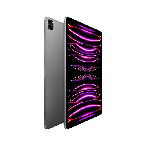 Apple iPad Pro 12.9-inch (6th Generation): with M2 chip, Liquid Retina XDR Display, 256GB, Wi-Fi 6E, 12MP front/12MP and 10MP Back Cameras, Face ID, All-Day Battery Life – Space Gray