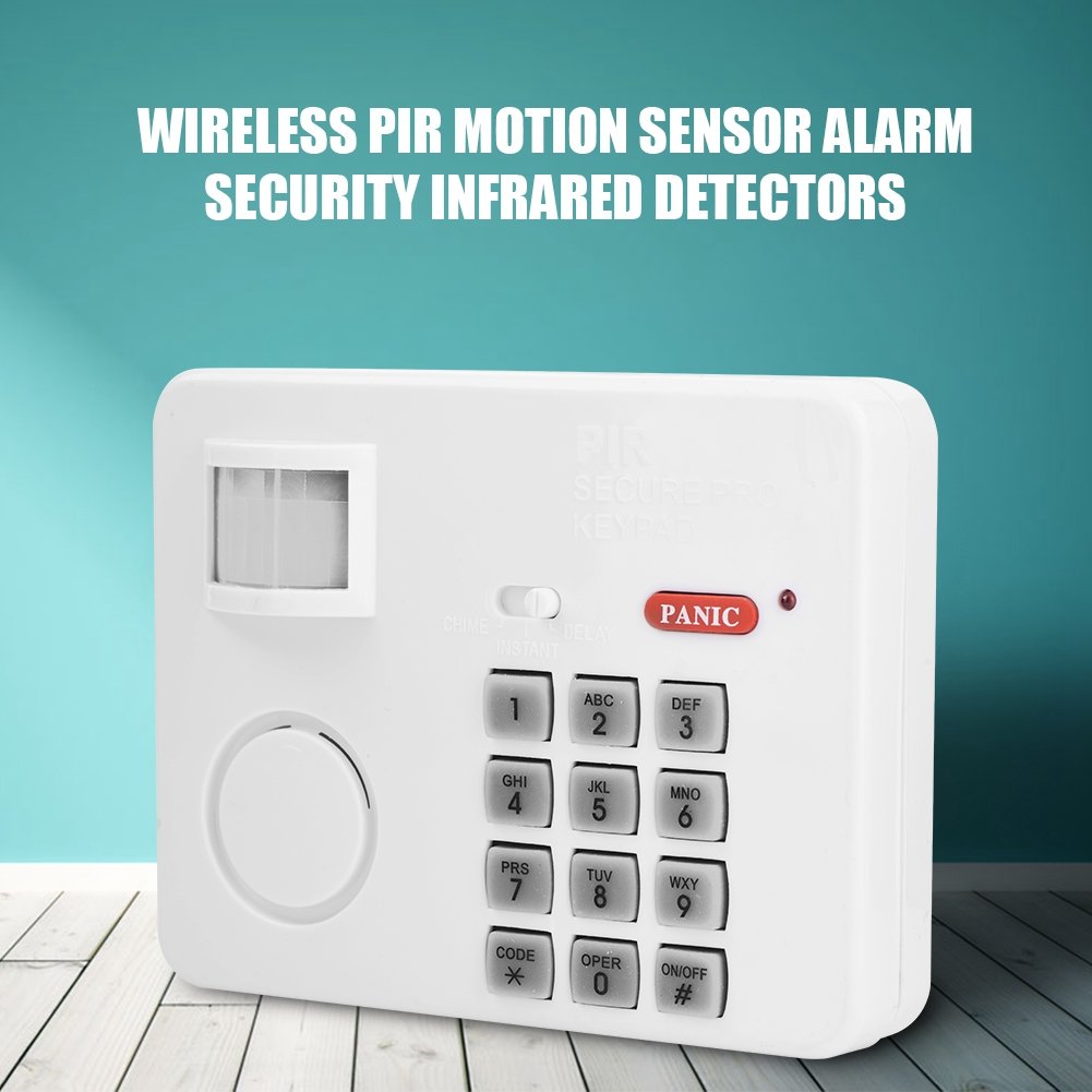 Motion Sensor Alarm,ASHATA Password Home Security Emergency Keypad Alarm Siren Alarm PIR Motion Sensor Detectors Door Window Home Security System