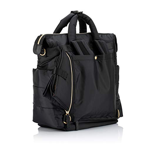 Itzy Ritzy Dream Convertible Diaper Bag Tote Backpack - Baby Diaper Bag with 14 Pockets, Changing Pad & More (Midnight Black)