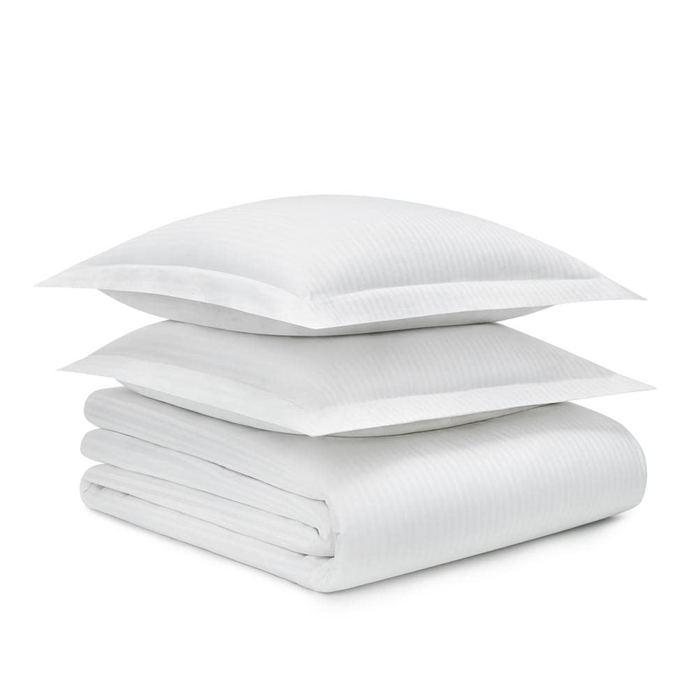 Standard Textile Comfortwill Duvet Set, White Stripe, Full/Queen