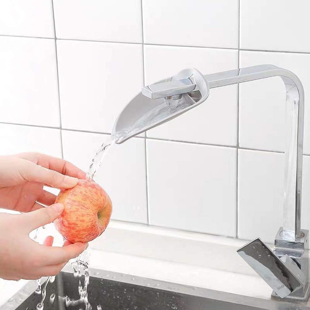 Odowalker 3 Pcs Faucet Extender Leaf Design, Bathroom Sink Faucet Extender Sink Attachmen Long Extender Bath Sink Water Faucet Hand Wash Helper