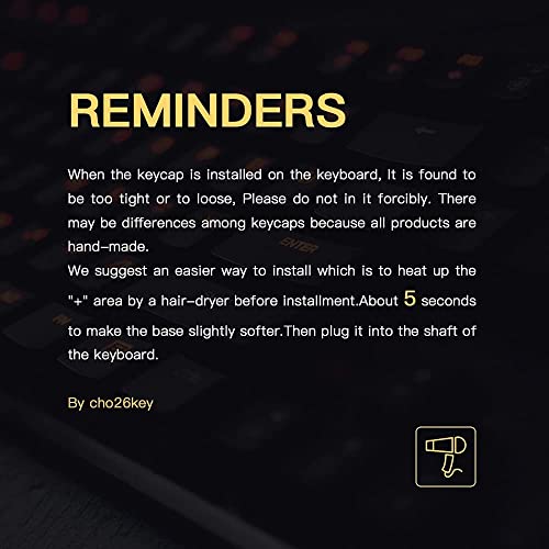 cho26key Gaming Keycaps for Cherry MX Switches(OEM R4) Hand Made Resin Key caps…(Snow Mountain(R4))