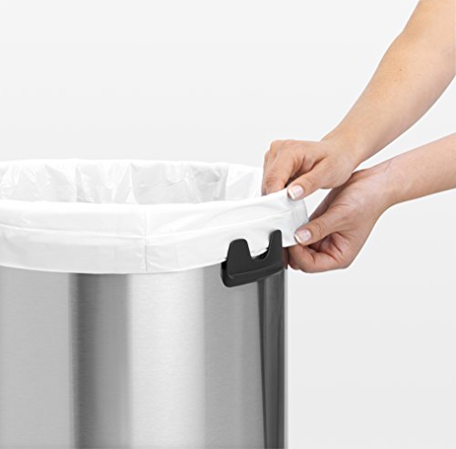 Brabantia 402609 Touch Trash Can, 16 gallon/60 L, Brilliant Steel