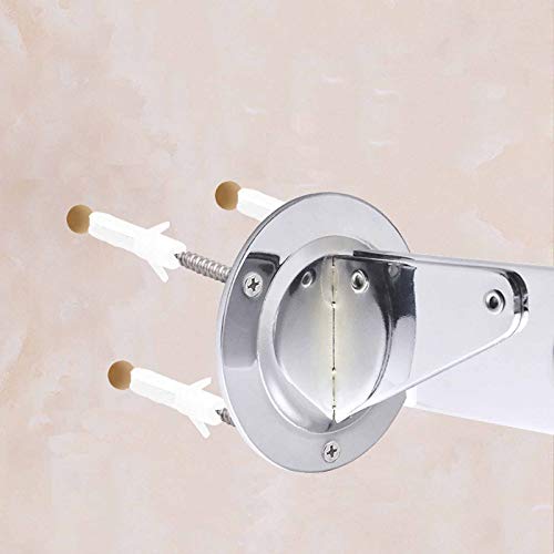 AWOCAN Stainless Steel Wall Mounted Clothing Hanger Angle Adjustable Foldable Laundry Closet Space Saver Organizer Hanger Rack (7 Hole)