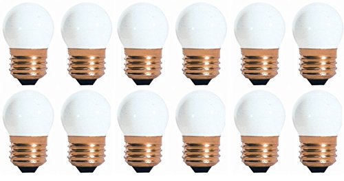 25 Pack 7.5 Watt S11 Medium Base 130 Volt 2500 Hour Ceramic White Sign or Indicator Lightbulb