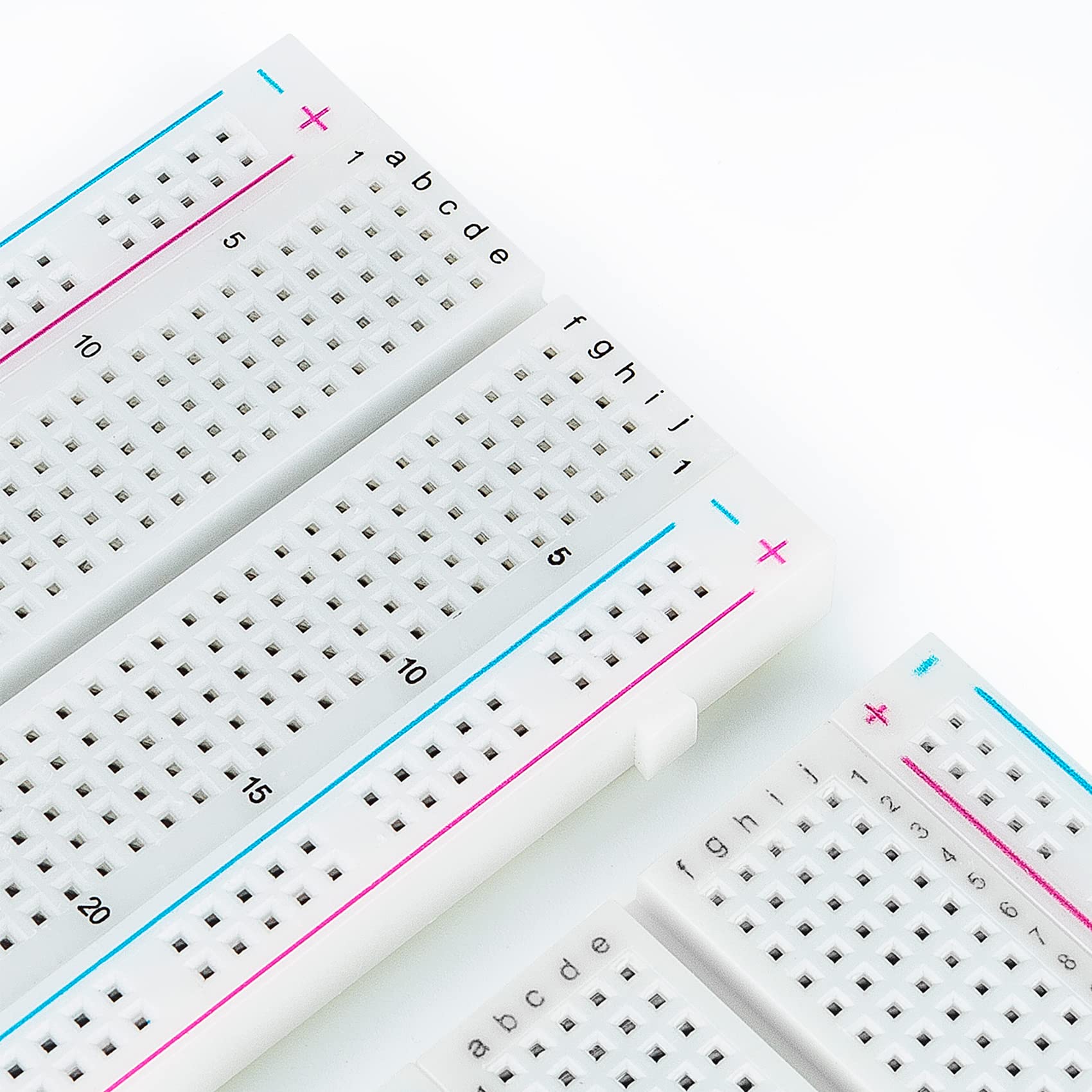SunFounder 5PCS Breadboards Kit Include 3PCS 830 Point 2PCS 400 Point Solderless Breadboard Compatible for Arduino Proto Shield Distribution Connecting Blocks