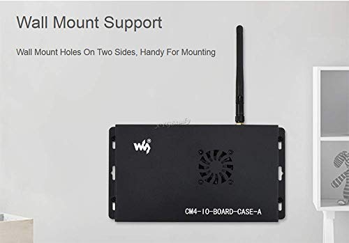 XYGStudy Metal Box (A) Designed for Raspberry Pi Compute Module 4 IO Board, Comes with Cooling Fan, to Build Your Own Raspberry Pi CM4 Mini PC Easily (CM4-IO-BOARD-CASE-A)