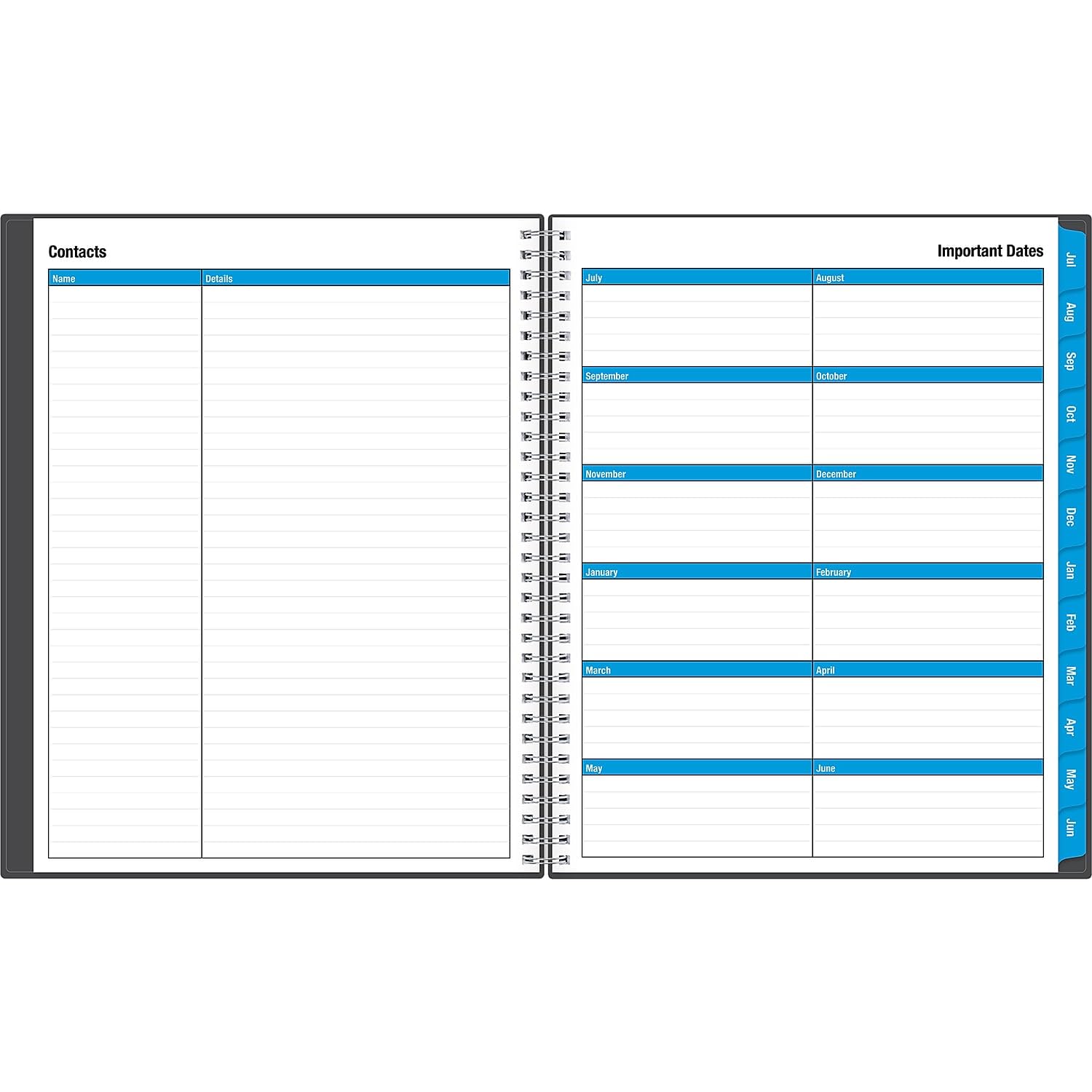 2023-2024 Blue Sky Collegiate 8.5-inch x 11-inch Academic Weekly & Monthly Planner, Gray (100135-A24)