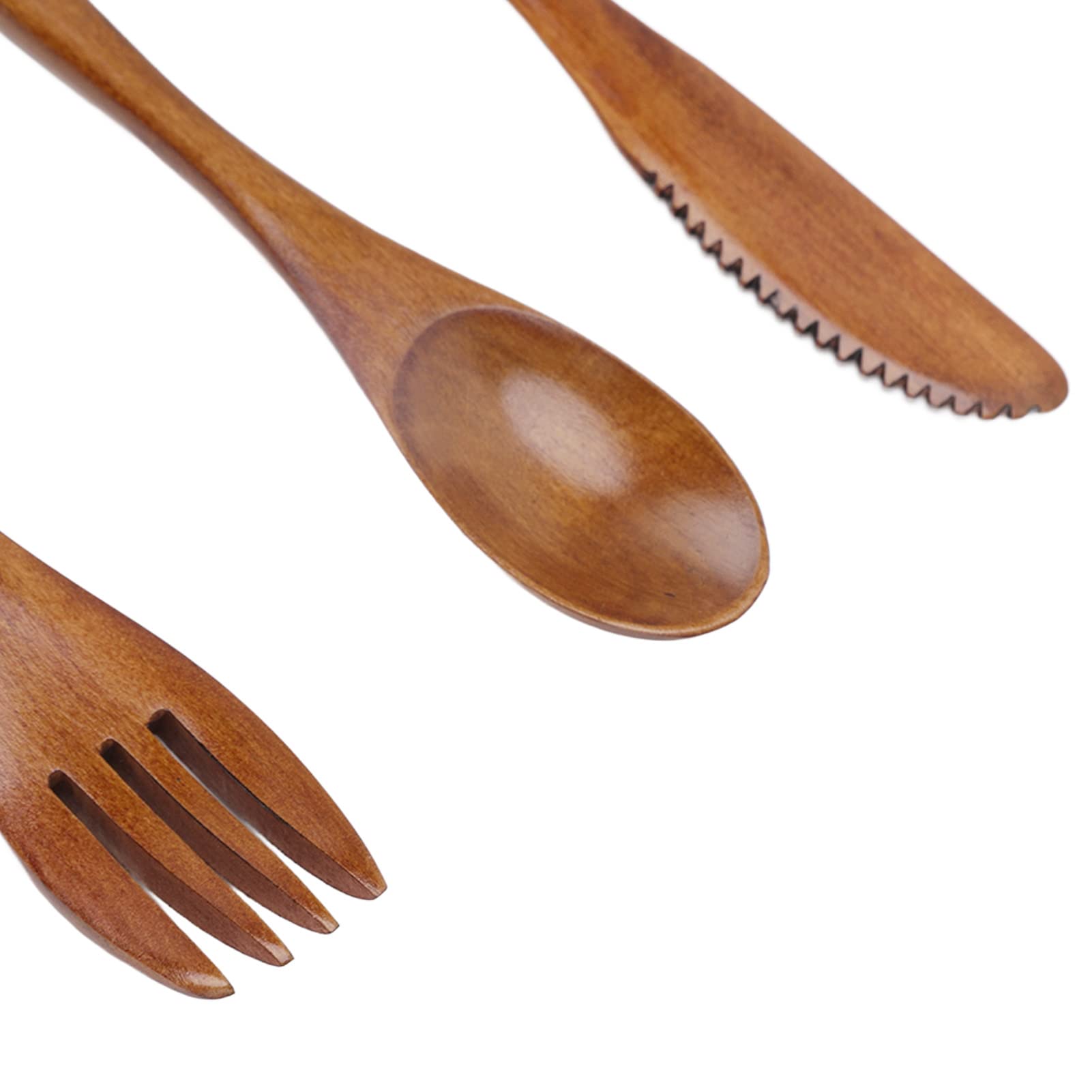 3 Pcs Wooden Knife Fork Spoon Set Knife Fork Spoon Utensil Tableware Phoebe Handle Paint Cutlery Painting Cooking Utensil Kit Three Piece Set Tableware Kitchen Cooking Tableware