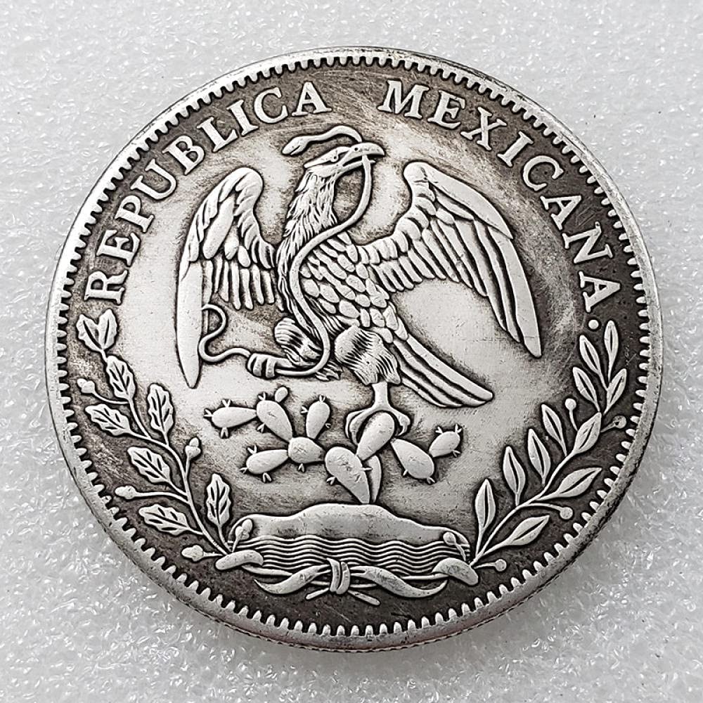 Antique Crafts Thick and Large Diameter 45mm1882 Mexican Eagle Snake Eagle Ancient Copy Coin Old Coin Lucky Coin