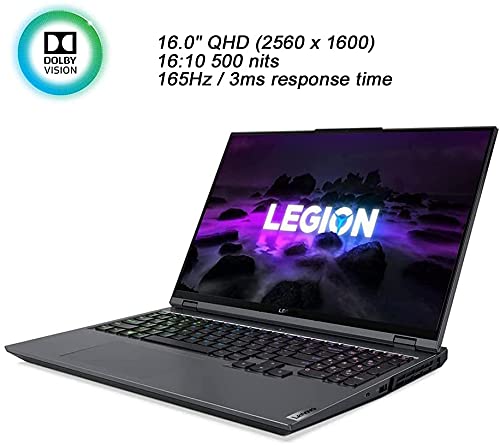 Lenovo Legion 5 Pro Gen 6 AMD Gaming Laptop, 16.0" QHD IPS 165Hz, Ryzen 7 5800H, GeForce RTX 3060 6GB, TGP 130W, Win 10 Home, 32GB RAM | 1TB PCIe SSD,HDMI Cable Bundle