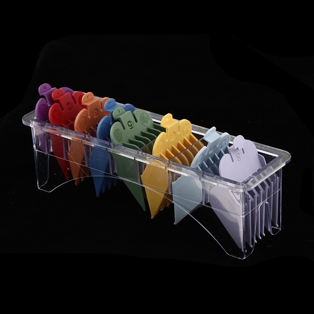 8 Pieces Hair Clipper Guide Comb Set/Comb Clipper Guide Attachment fit for Salon Haircutting and Hairdressing Activities