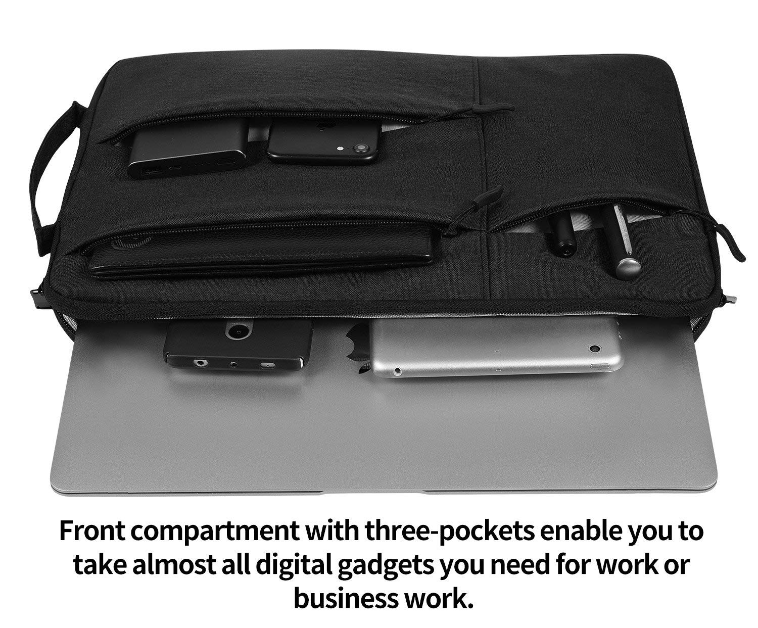 Drawing Tablet Case Carrying Bag with Artist Glove Graphics Tablet Sleeve Protective Bag for Huion H610 Pro, HS610, HS611, Xp-Pen Deco 01, Star 06, Ugee M708 and VEIKK A30, A50 (Black)
