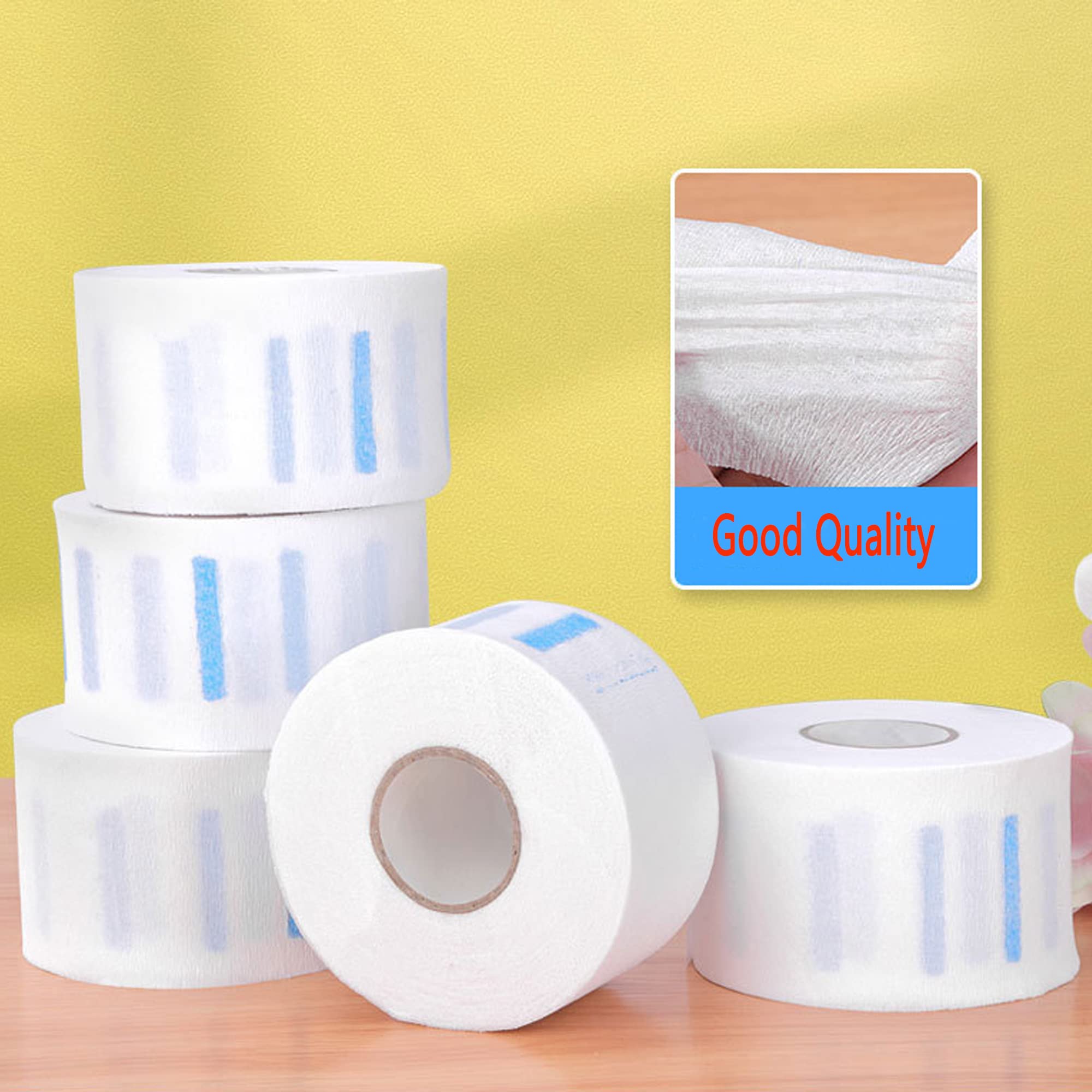 3Rolls Disposable Barber Paper Neck Strips,300 Strips Professional Stretchy Paper Neck Band ,Each Roll About 100pcs,Professional Stretchy Paper Neck Band Protector Hairdressing Accessory Tool(White)