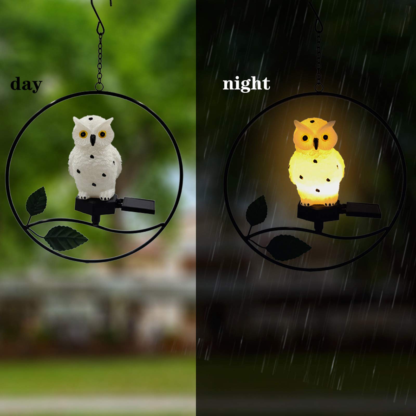æ— Hanging Solar Owl Light, Waterproof Garden Animal Lights, Yard Art Decorations for Outdoor Patio, Pathway Lawn Courtyard