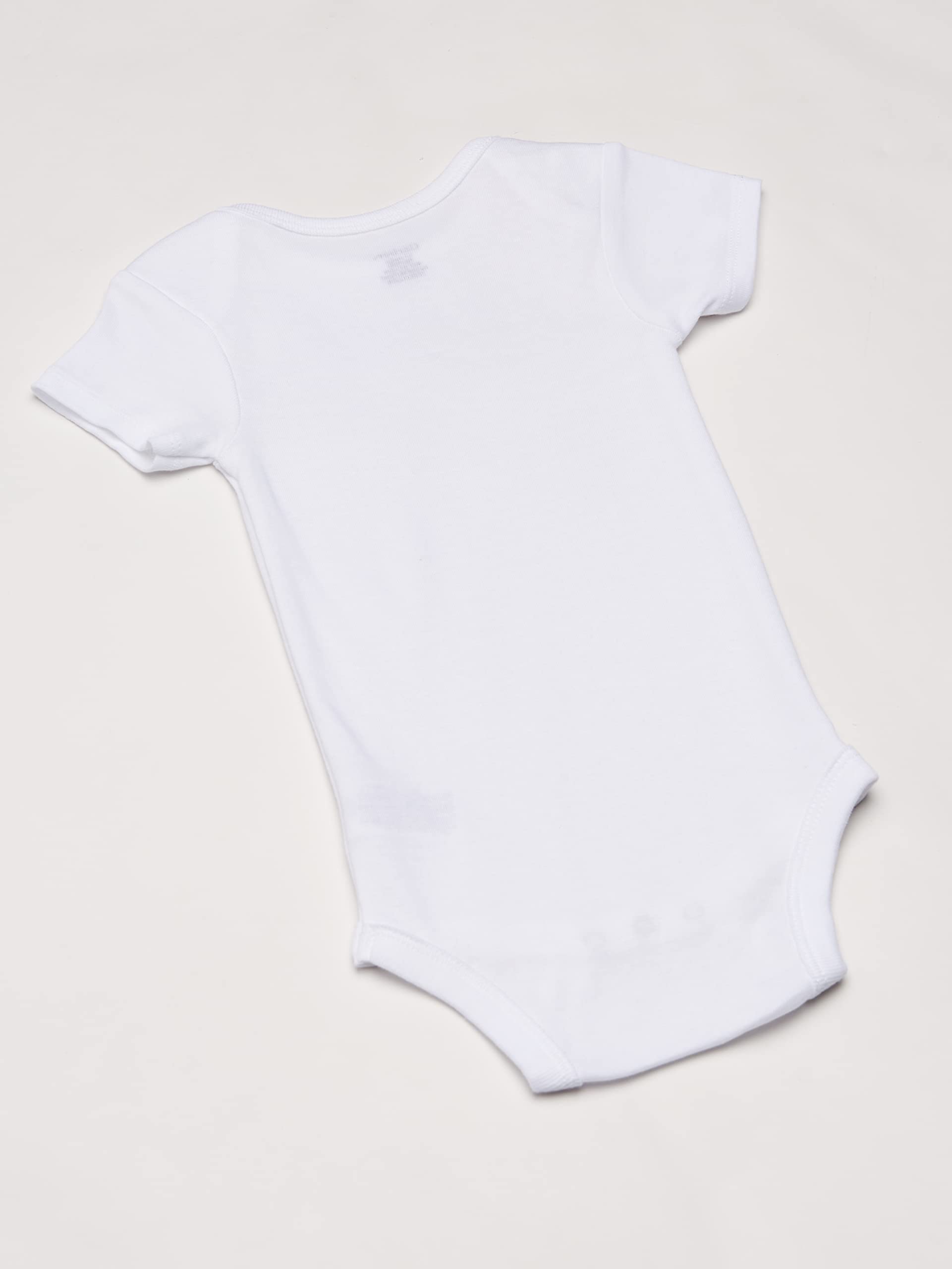 Gerber Baby 5-Pack Solid Onesies Bodysuits, White, 3T