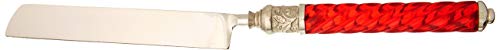 Lenox Holiday Jewel Spiral Cake Knife, 0.70 LB, Red