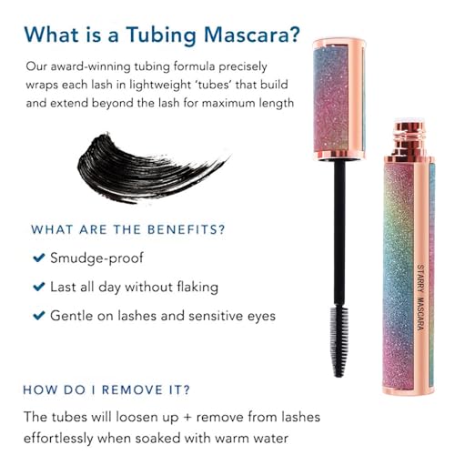 4D Silk Fiber Lash Mascara, Black Voluminous Fiber Thrive Mascara, Waterproof Black Volume and Length Mascara,Natural Long Lasting, No Smudge, No Clumping
