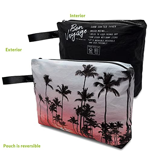 Rolling Nomad Tyvek Zippered Pouch, Wet Bikini Bag, Travel, Toiletry, Pool, Beach Essential, Waterproof, Summer Must Haves, 11.5x8.5x2 (Medium)