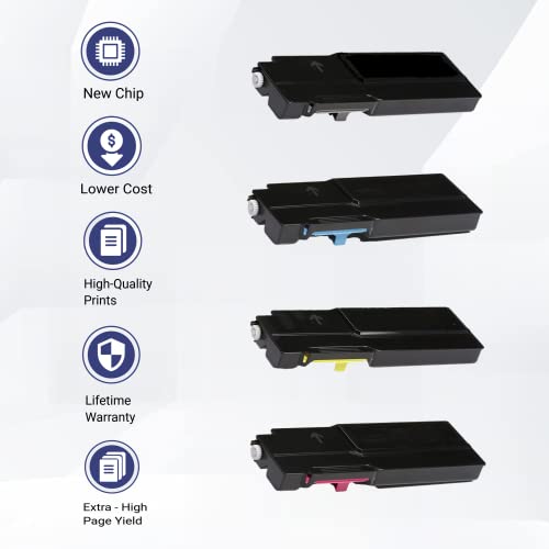 Ampro Reengineered OEM Toner Cartridge - for Xerox VersaLink C405 C400 C400D C400DN MFP C405DN C405N C405 - | 106R03524 106R03525 106R03526 106R03527 - Extra High Yield (4 Pack)