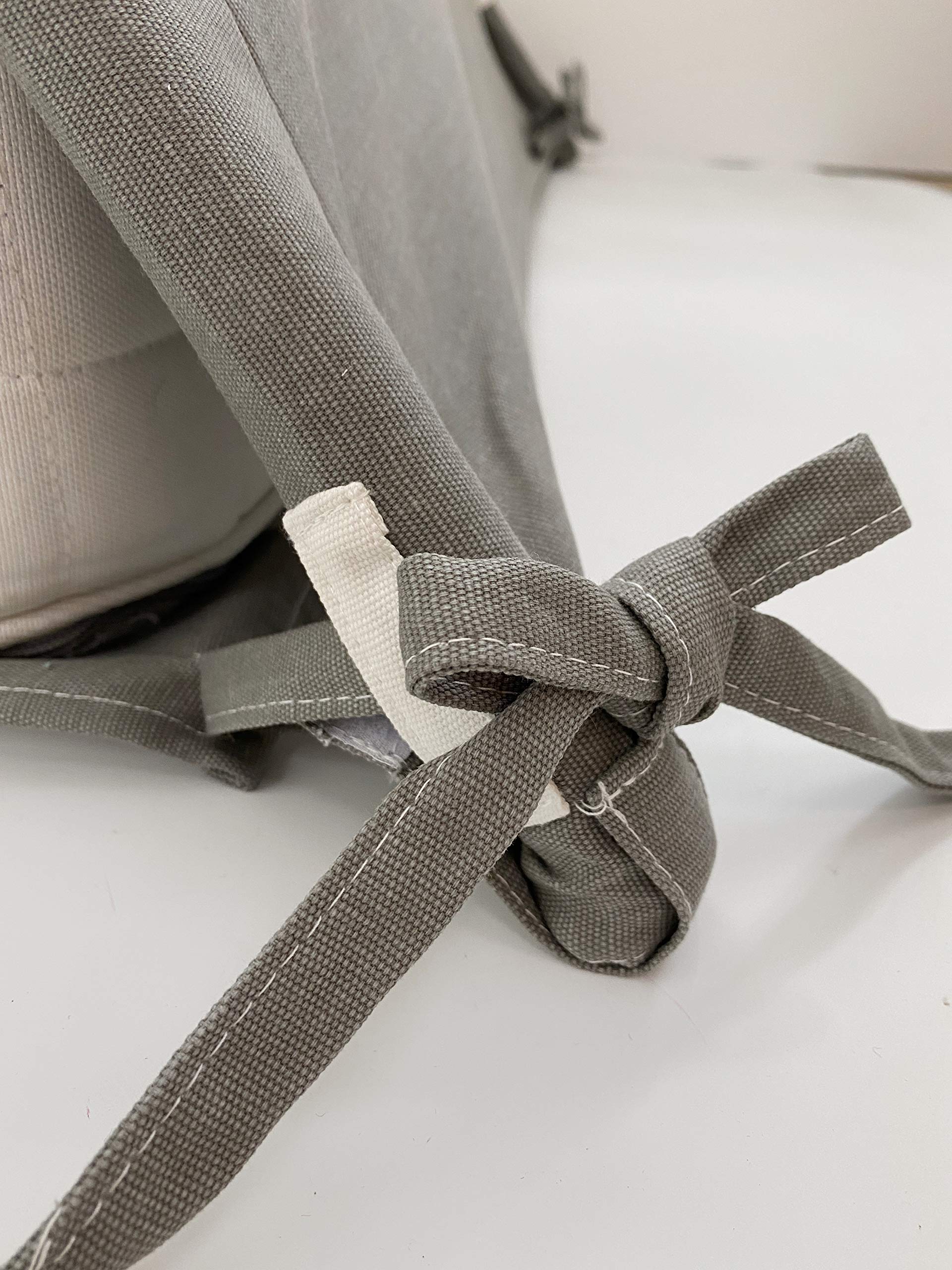Domestic Objects | Play Tent Bed Canopy | Teepee for Mattress | 100% Cotton Canvas | Premium Quality (Twin/Single No Door) (Gray Stripes)