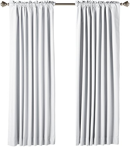 Amazon Basics Blackout Curtain Set - 52''x 63'', White, 4-Pack
