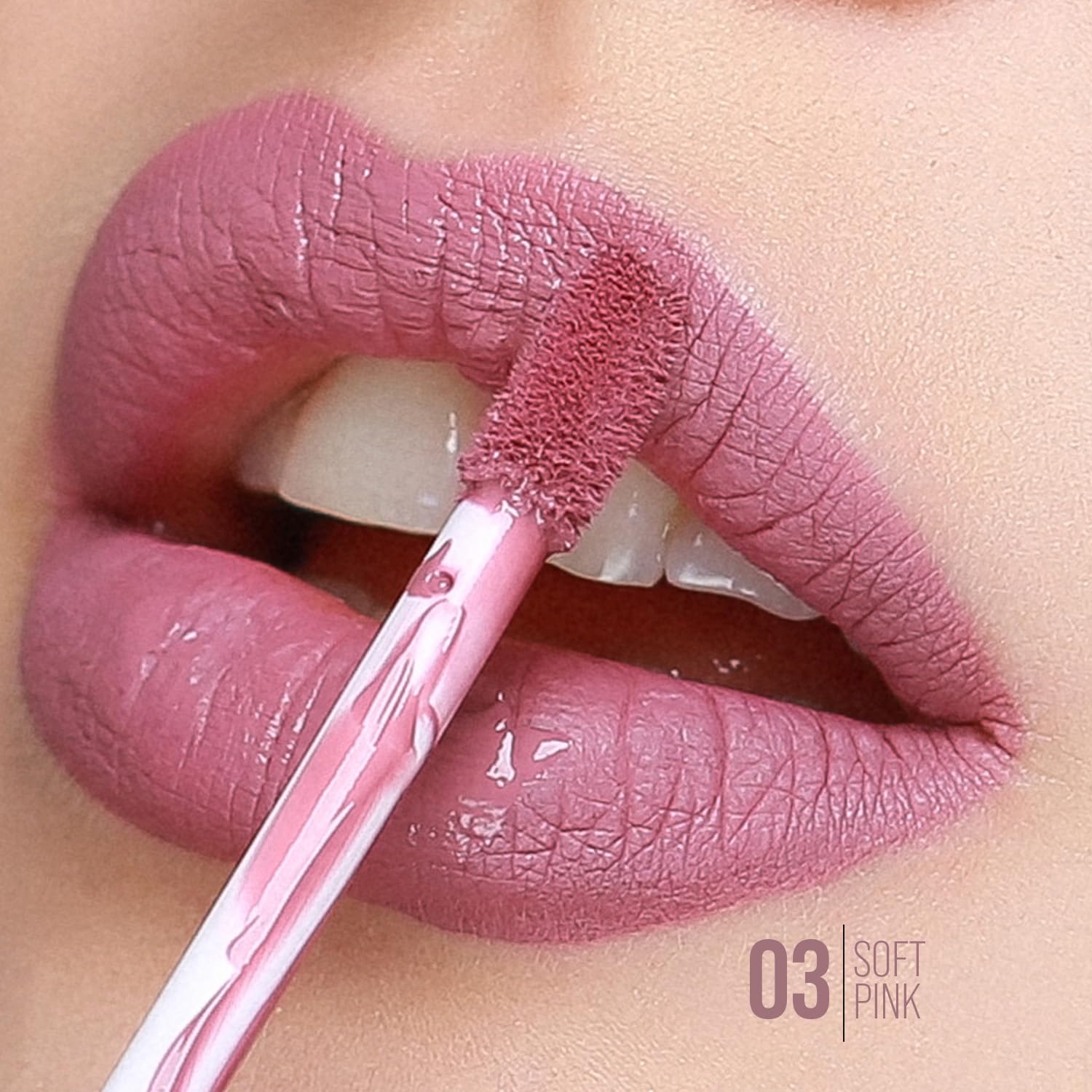 aden Tattoo Matte Lipstick - 7ML - Highly Pigmented - Provides Non-Shinny, Non Smudging and Velvety Finish β Water Proof Made in Italy (03 Soft Pink)