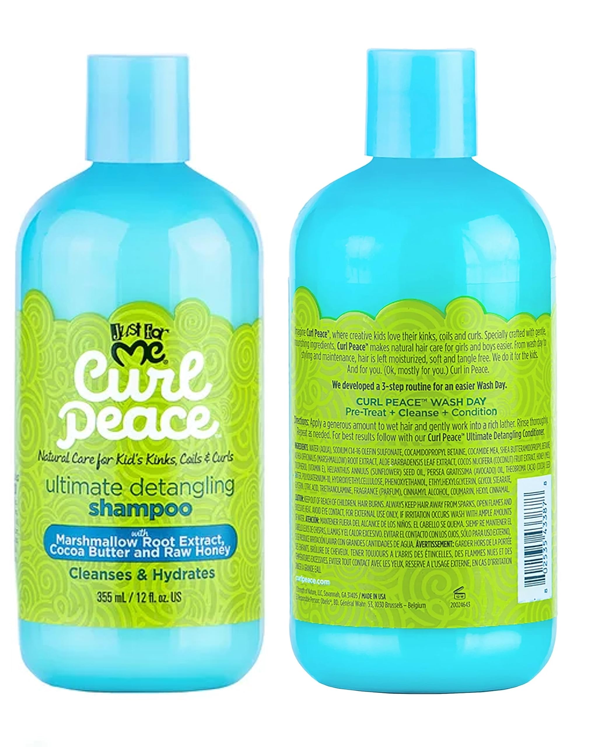 Just For Me Kids Curl Peace Hair Products Combo (SHAMPOO, CONDITIONER & WONDER SPRAY)