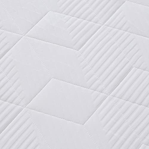 Amazon Basics Cooling Infused Gel Memory Foam Firm Support Latex-Feel Mattress, CertiPUR-US Certified, Queen Size, 12 inch, White/Dark Gray