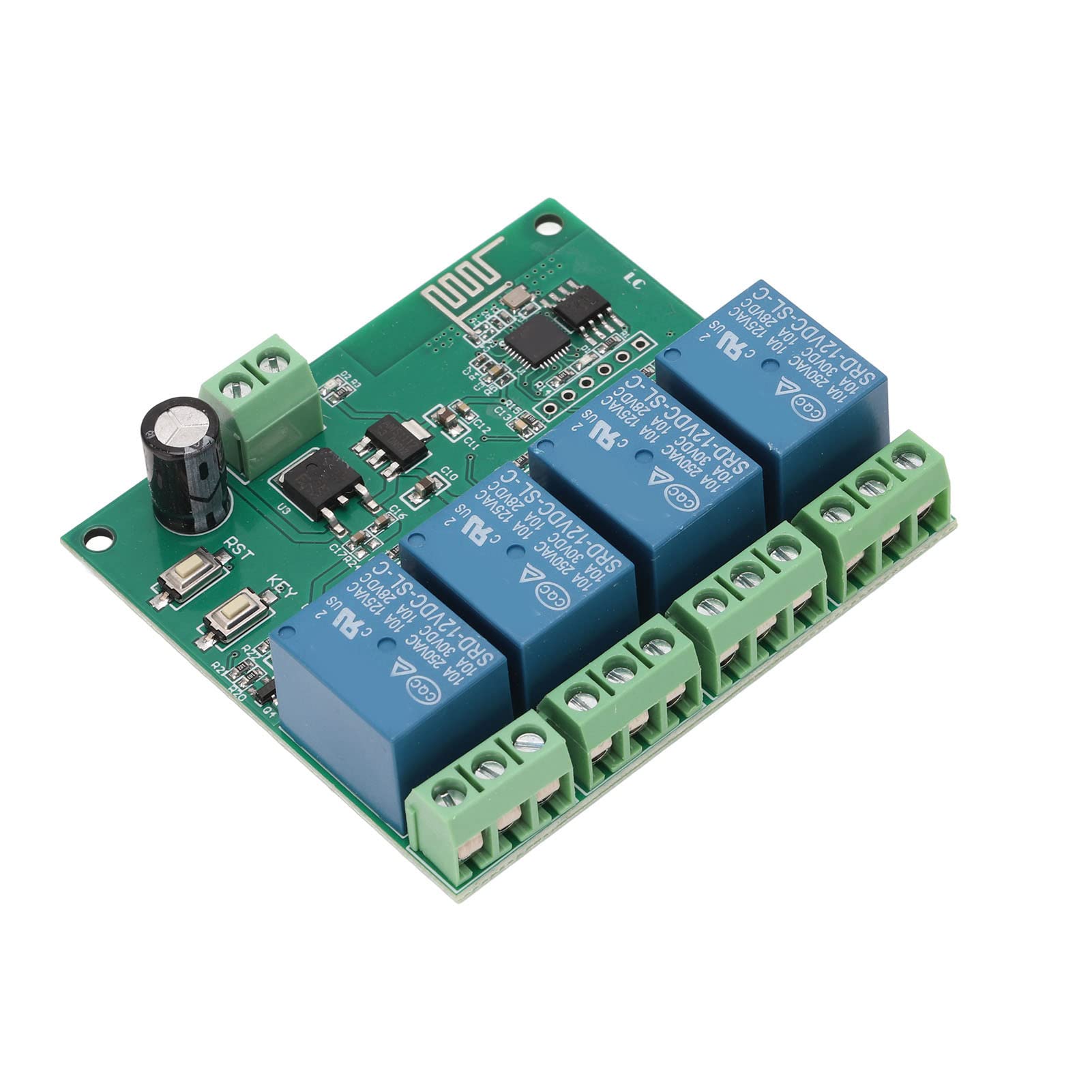 4 Channel Relay Module, ESP8266 Relay Board for Electronic Equipment (DC12V)