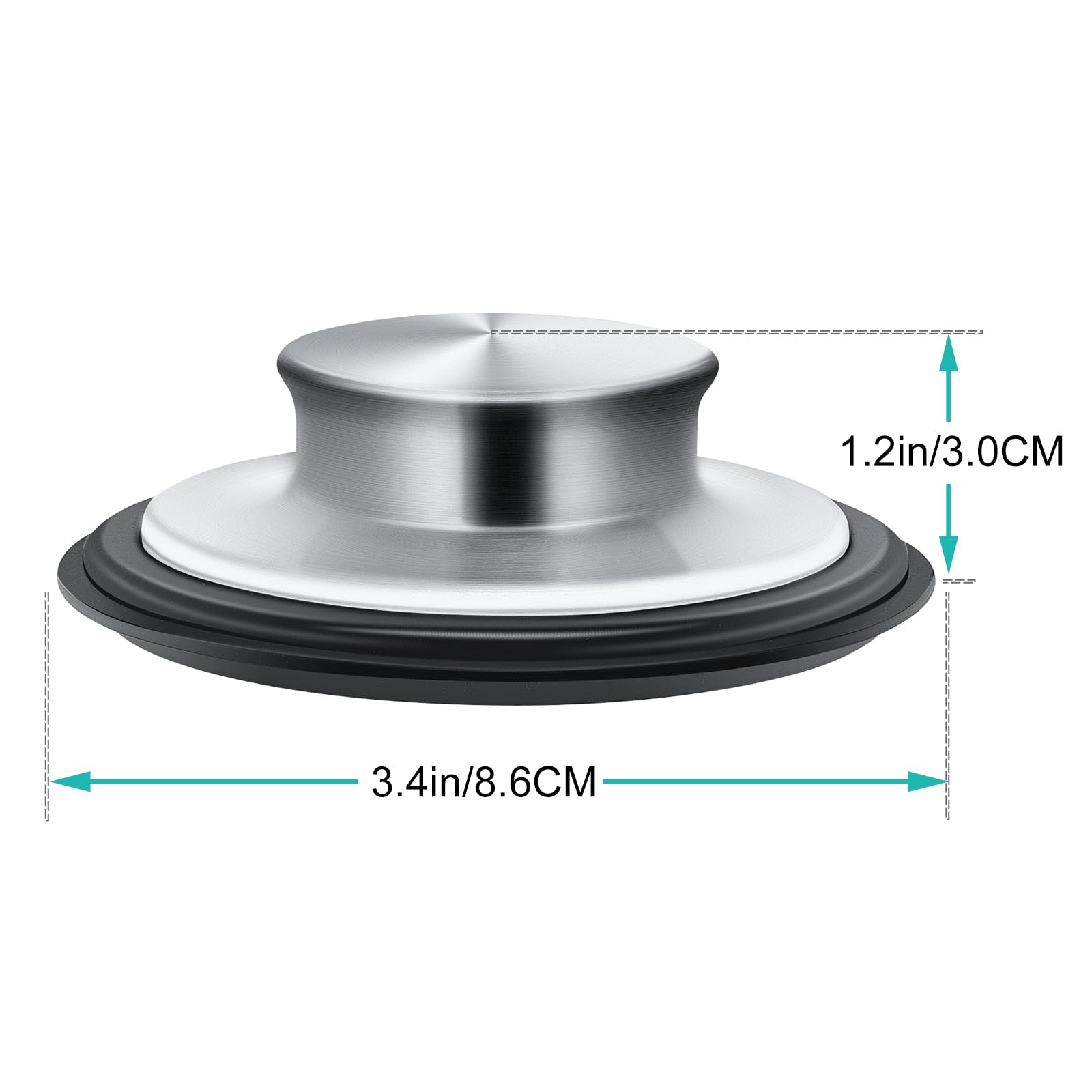 2PCS Kitchen Sink Stopper, Garbage Disposal Plug, Professional Stainless Steel Drain Parts, Sink Drain Stopper, Anty Clogging Cover Fits Standard Kitchen Drain Size of 3 1/2 Inch (3.5 Inch) Diameter