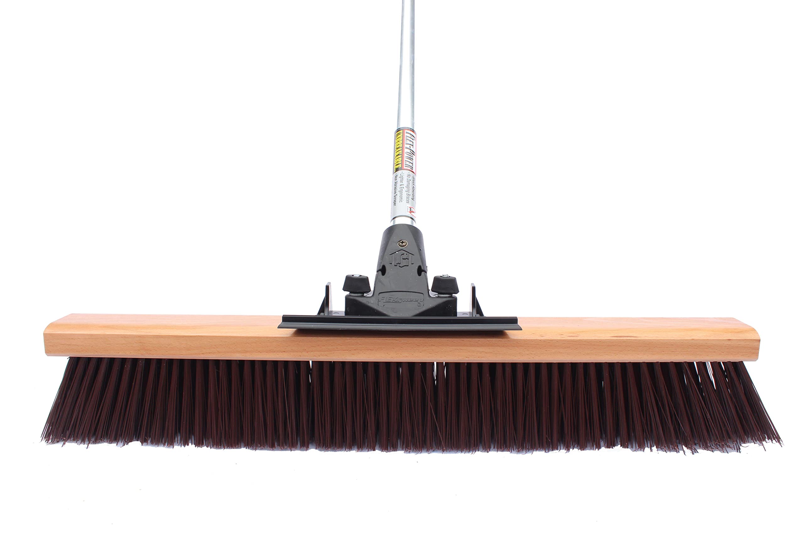 FlexSweep Unbreakable Commercial Push Broom (Contractors 24 Inch) Coarse Bristles